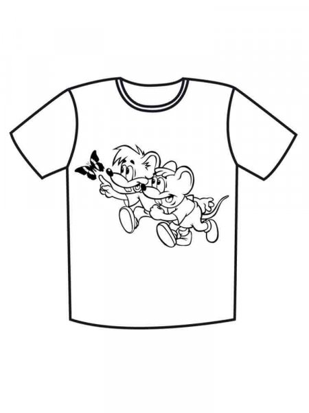 T-shirt coloring pages