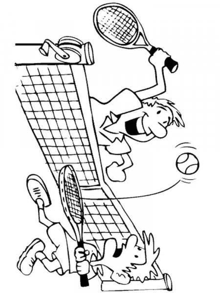 Tennis coloring pages