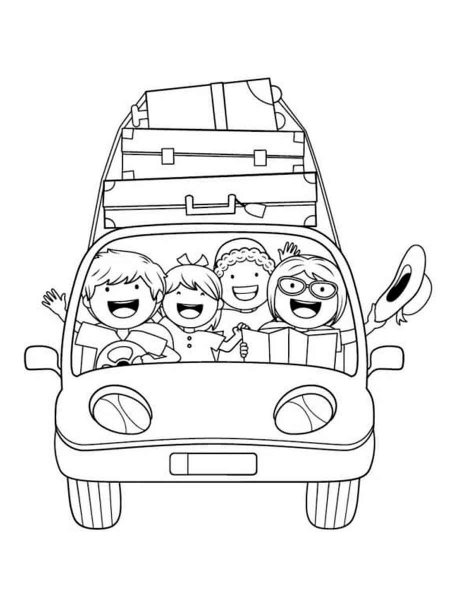 Travel coloring pages
