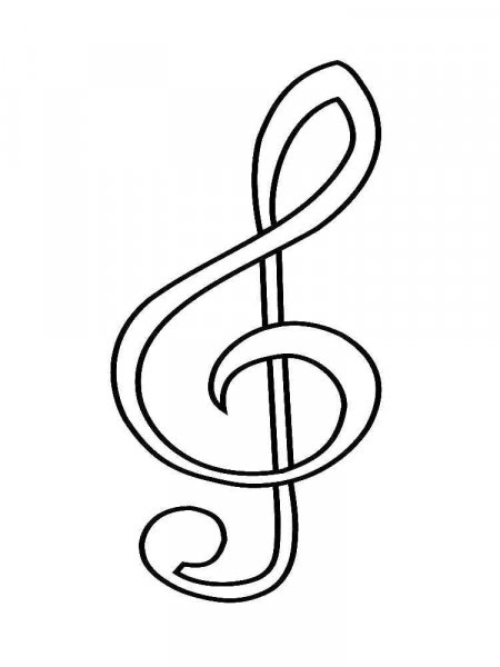 Treble clef coloring pages