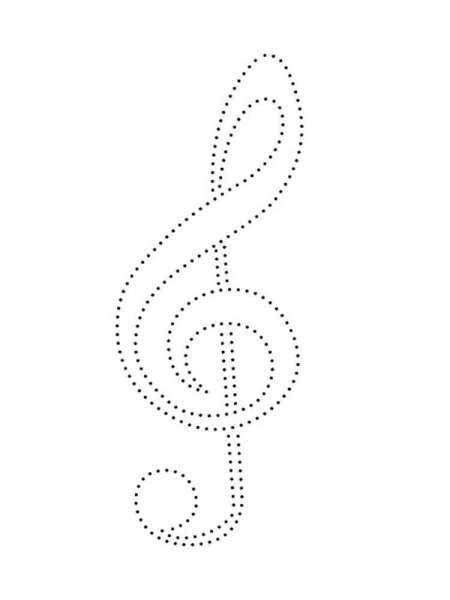 Treble clef coloring pages