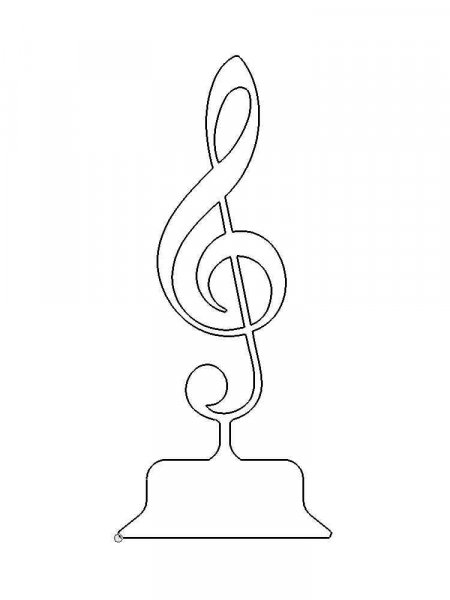 Treble clef coloring pages