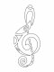 Treble clef coloring pages