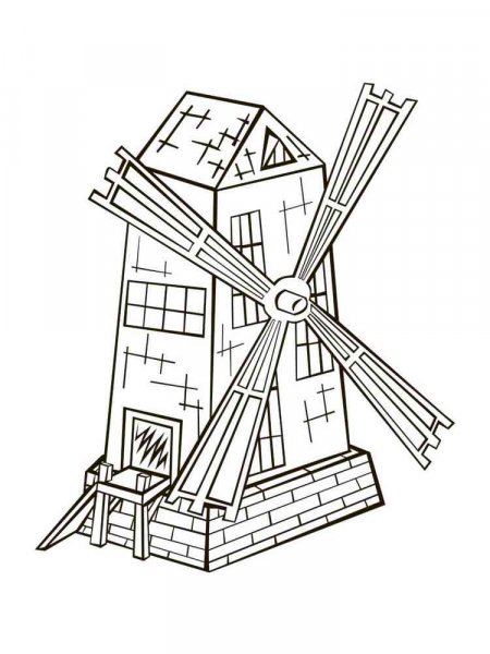 Windmill coloring pages