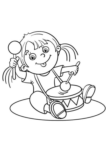 Drum coloring pages
