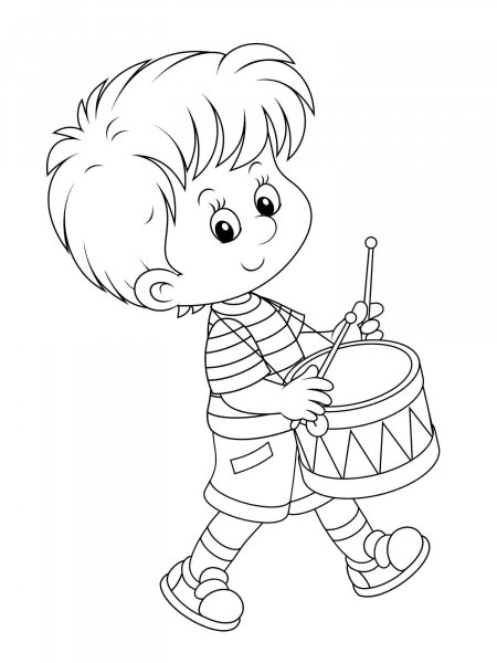 Drum coloring pages