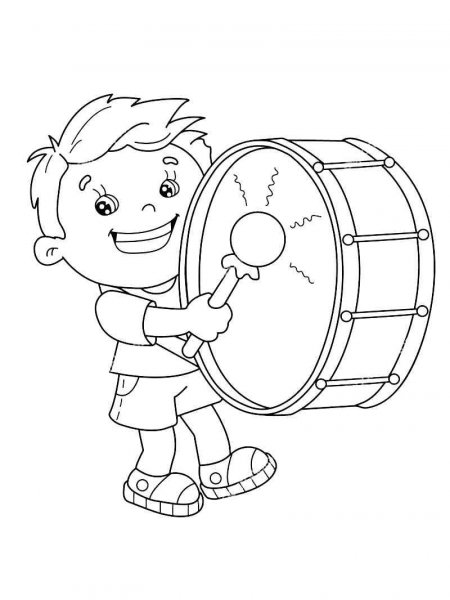 Drum coloring pages