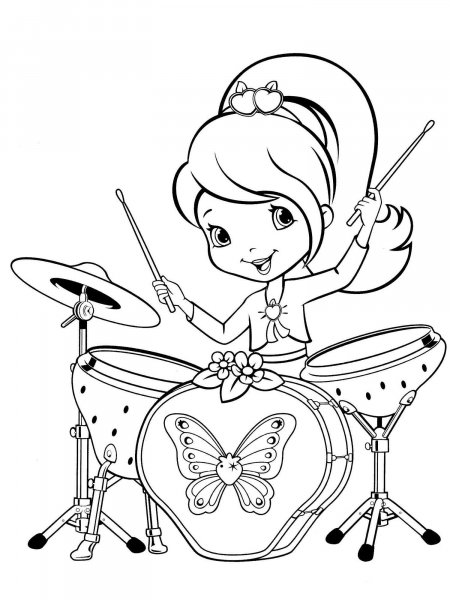 Drum coloring pages