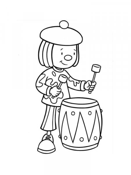 Drum coloring pages