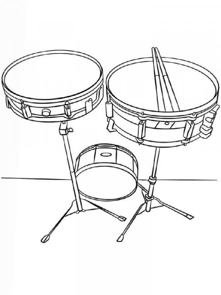 Drum coloring pages