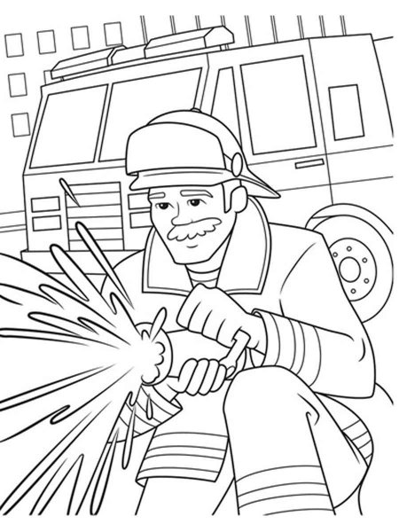 Firefighter coloring pages