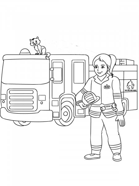 Firefighter coloring pages