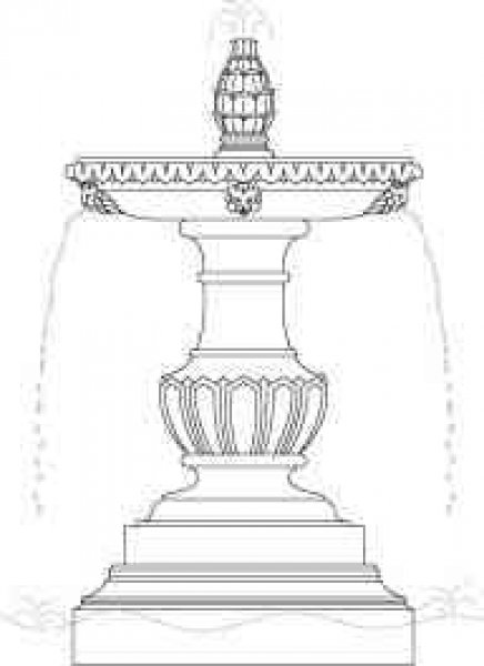 Fountain coloring pages