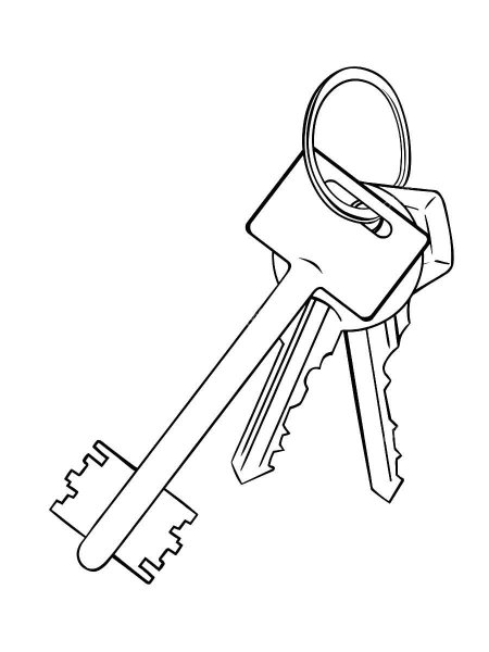 Key coloring pages