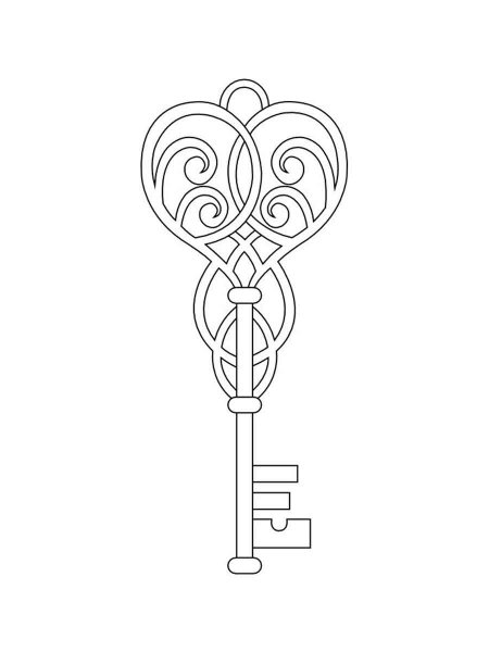 Key coloring pages