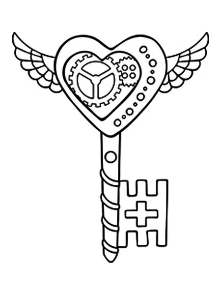 Key coloring pages