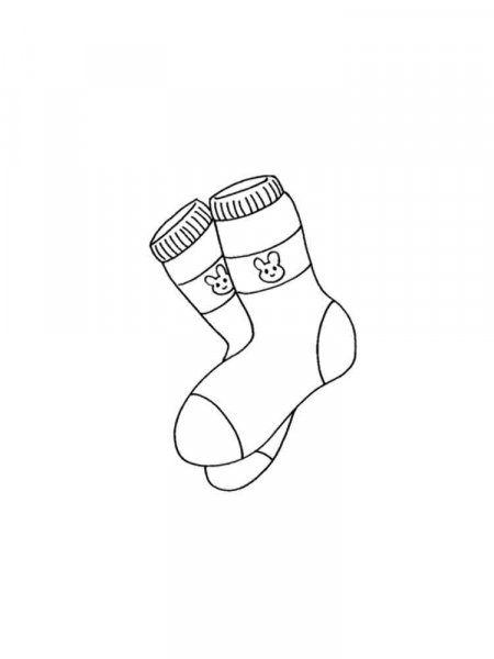 Socks coloring pages