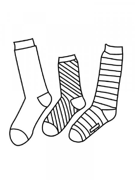 Socks coloring pages