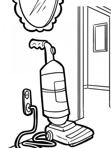 Vacuum Cleaner coloring pages