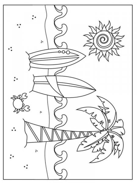 Beach coloring pages