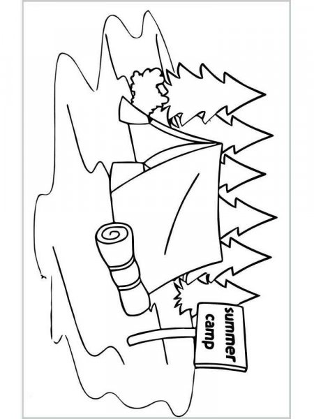 Camping coloring pages