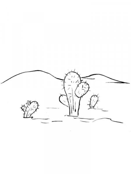 Desert coloring pages