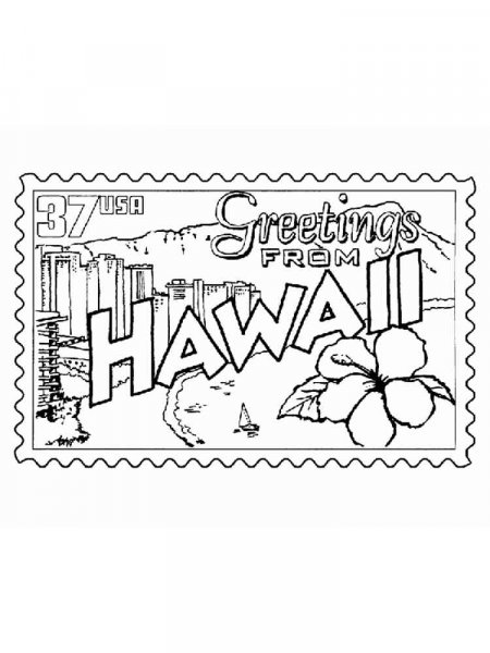 Hawaii coloring pages