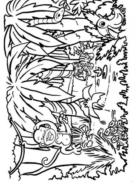 Jungle coloring pages