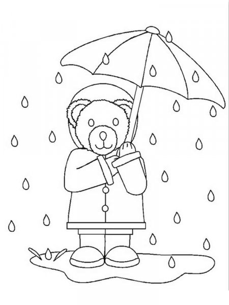 Rain coloring pages