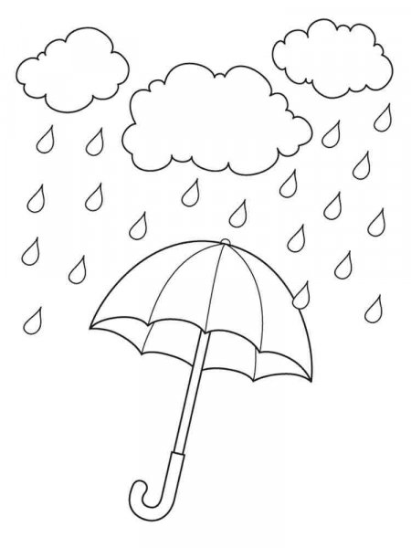 Rain coloring pages