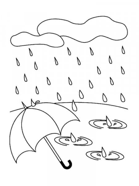 Rain coloring pages