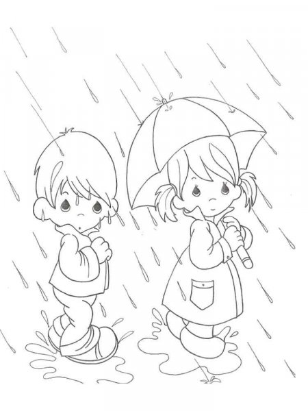 Rain coloring pages