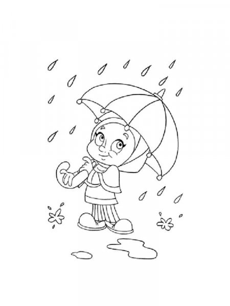Rain coloring pages