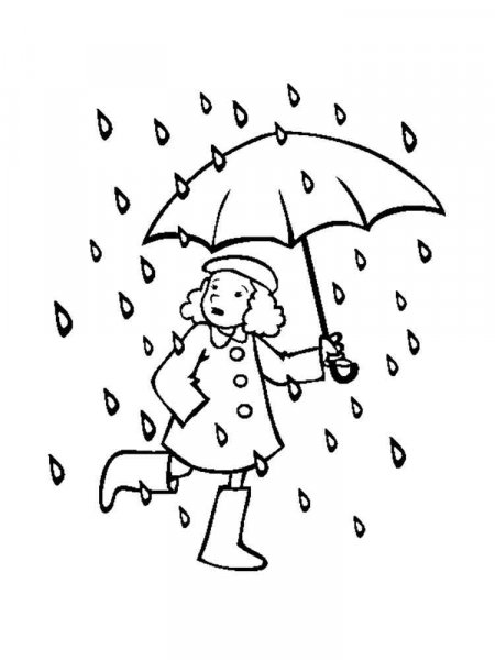 Rain coloring pages