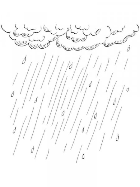 Rain coloring pages