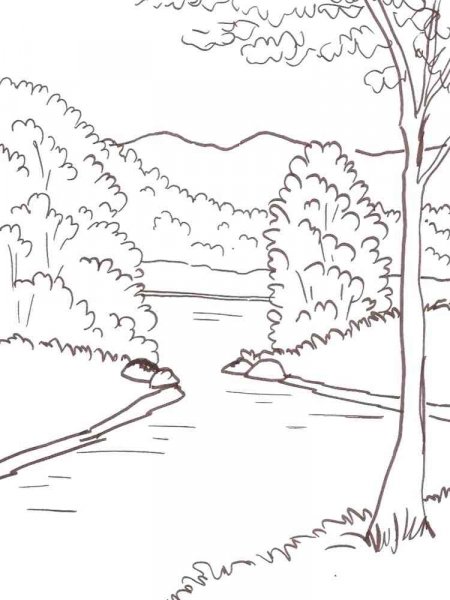 River coloring pages