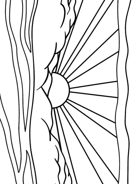 Sunset coloring pages