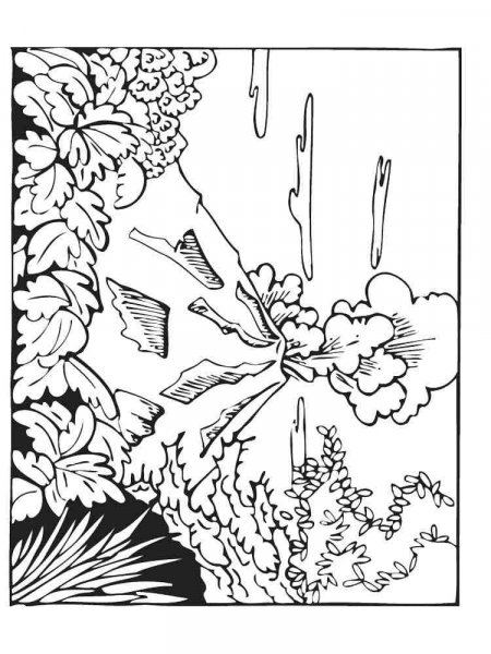 Volcano coloring pages