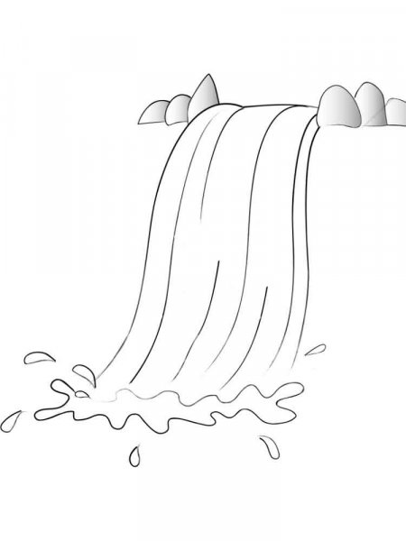 Waterfall coloring pages