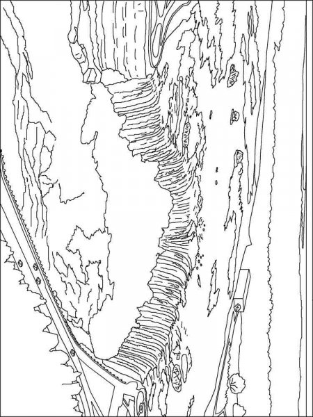 Waterfall coloring pages