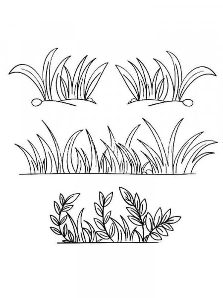 Grass coloring pages