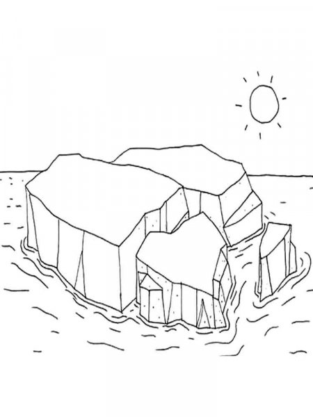 Iceberg coloring pages