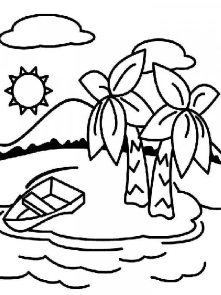 Island coloring pages