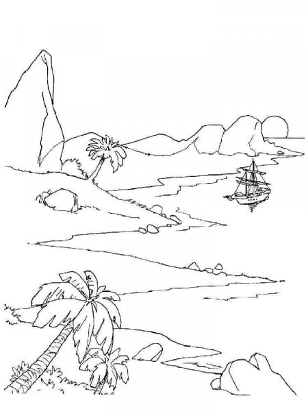 Island coloring pages
