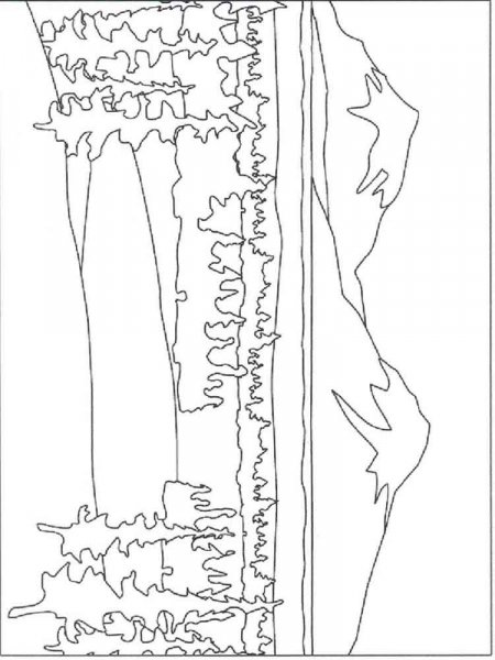 Landscape coloring pages