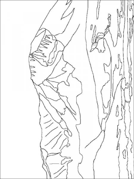 Mountains coloring pages. Download and print mountains coloring pages