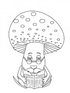 Mushrooms coloring pages. Download and print mushrooms coloring pages