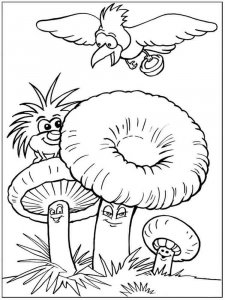 Mushrooms coloring pages. Download and print mushrooms coloring pages