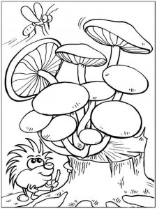 Mushrooms coloring pages. Download and print mushrooms coloring pages