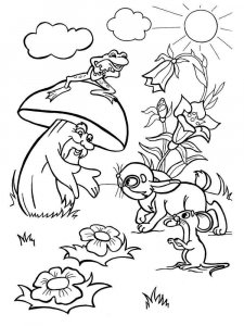 Mushrooms coloring pages. Download and print mushrooms coloring pages